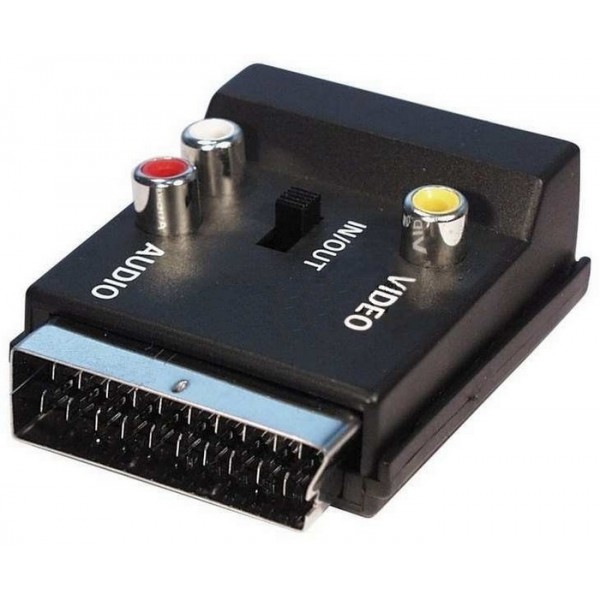 Scart Plug - Scart Jack 3 x RCA
